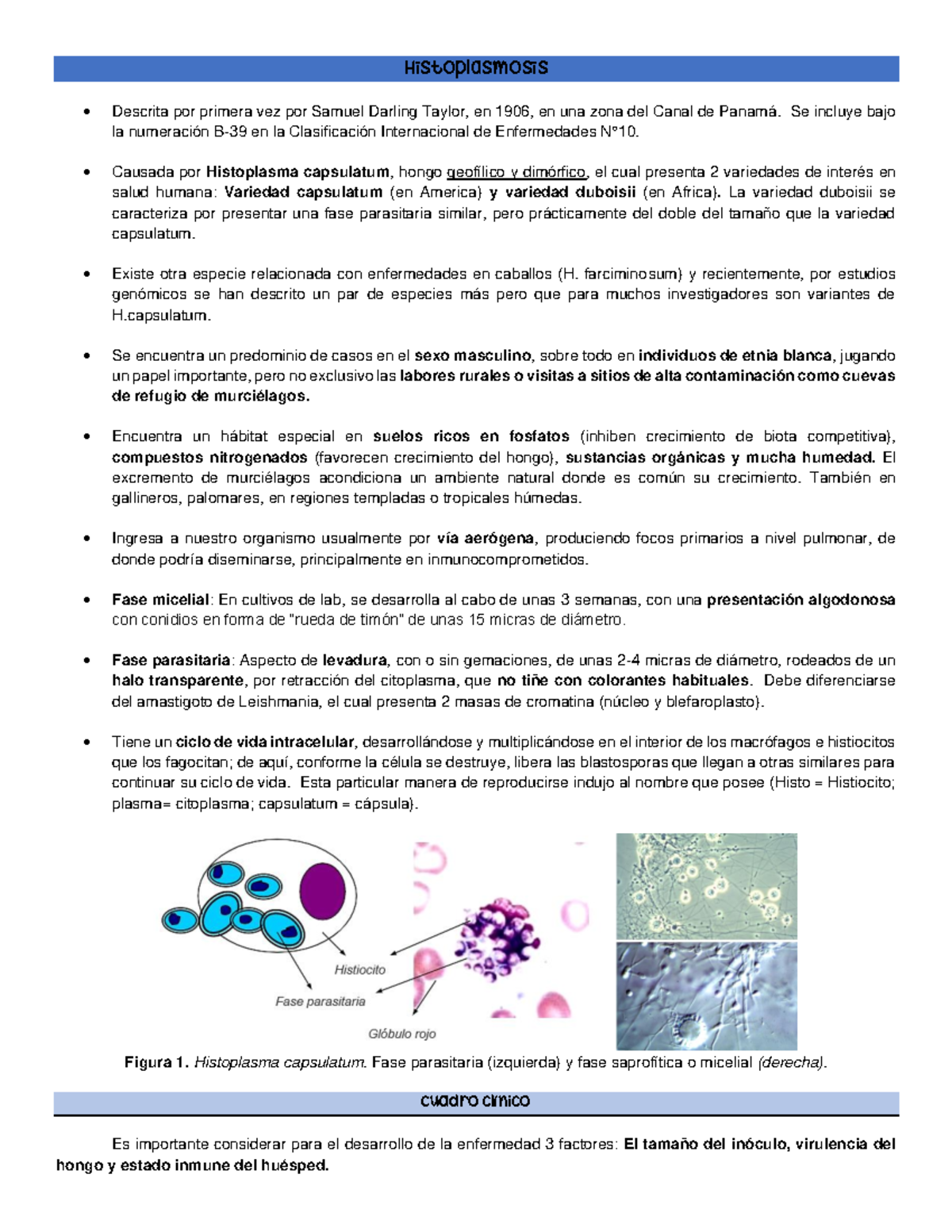 Principles of asdffdd - Histoplasmosis Descrita por primera vez por ...