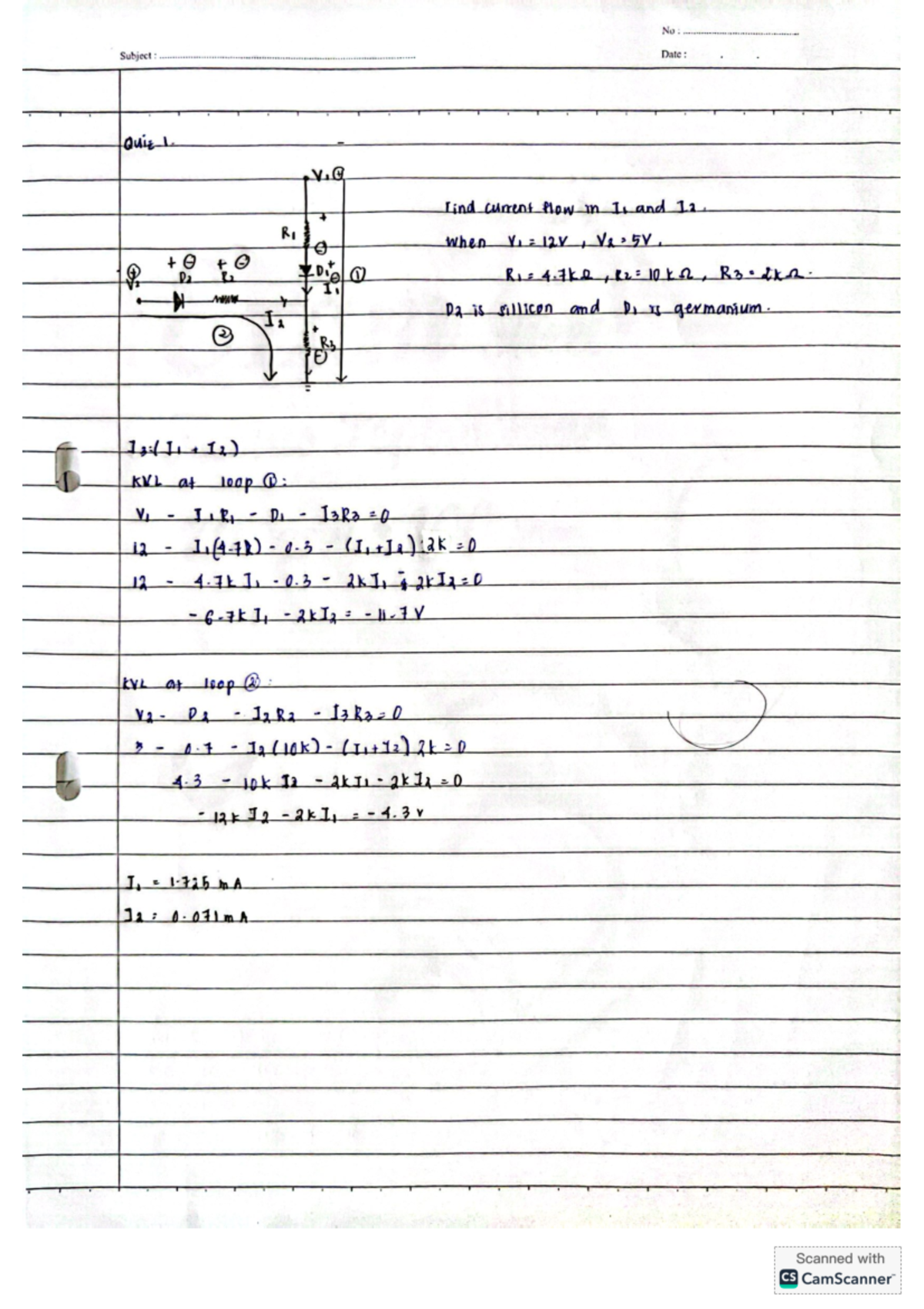 Quiz 1- MEC523 - use wisely - Applied Electronics And Microprocessor ...