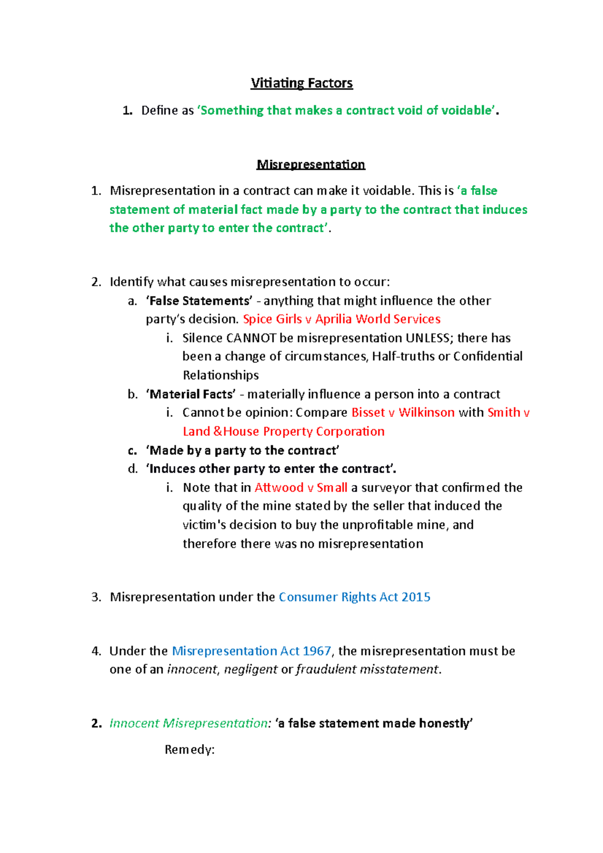 7. Vitiating Factors Flo-Chart - LAW-059 - NTU - Studocu