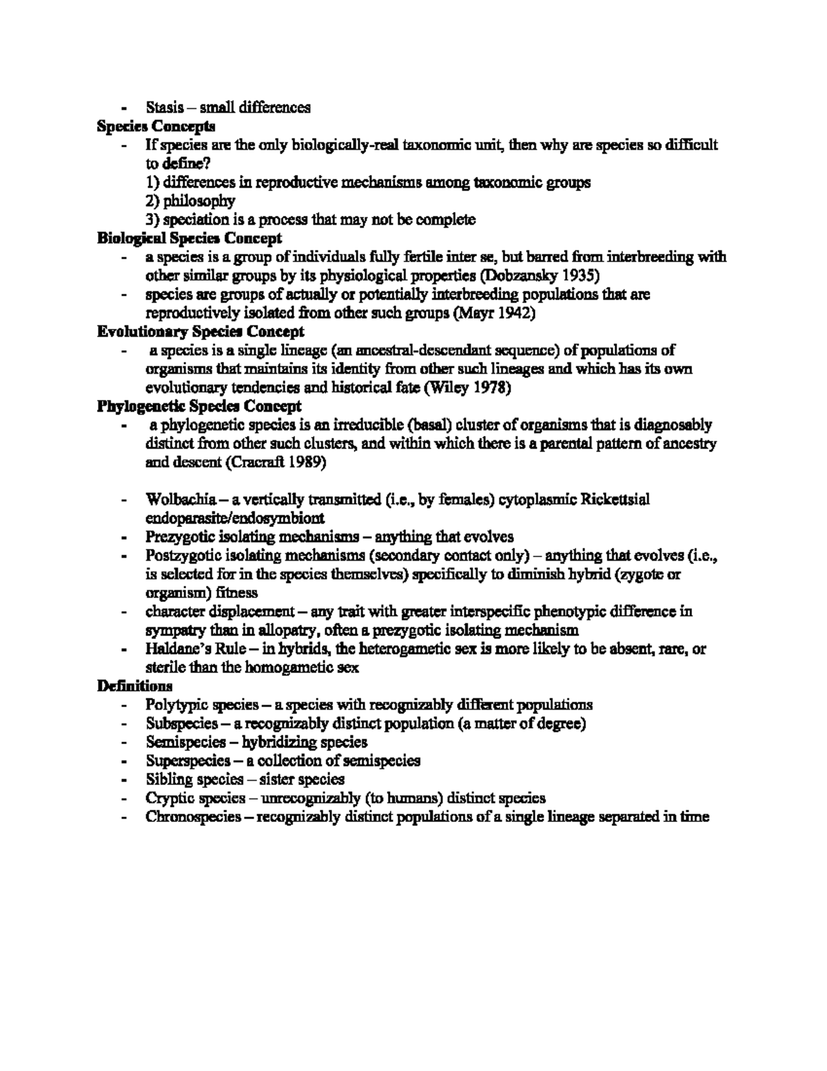 Evolution Study Guide Midterm 2k - BIOL 467 - Studocu
