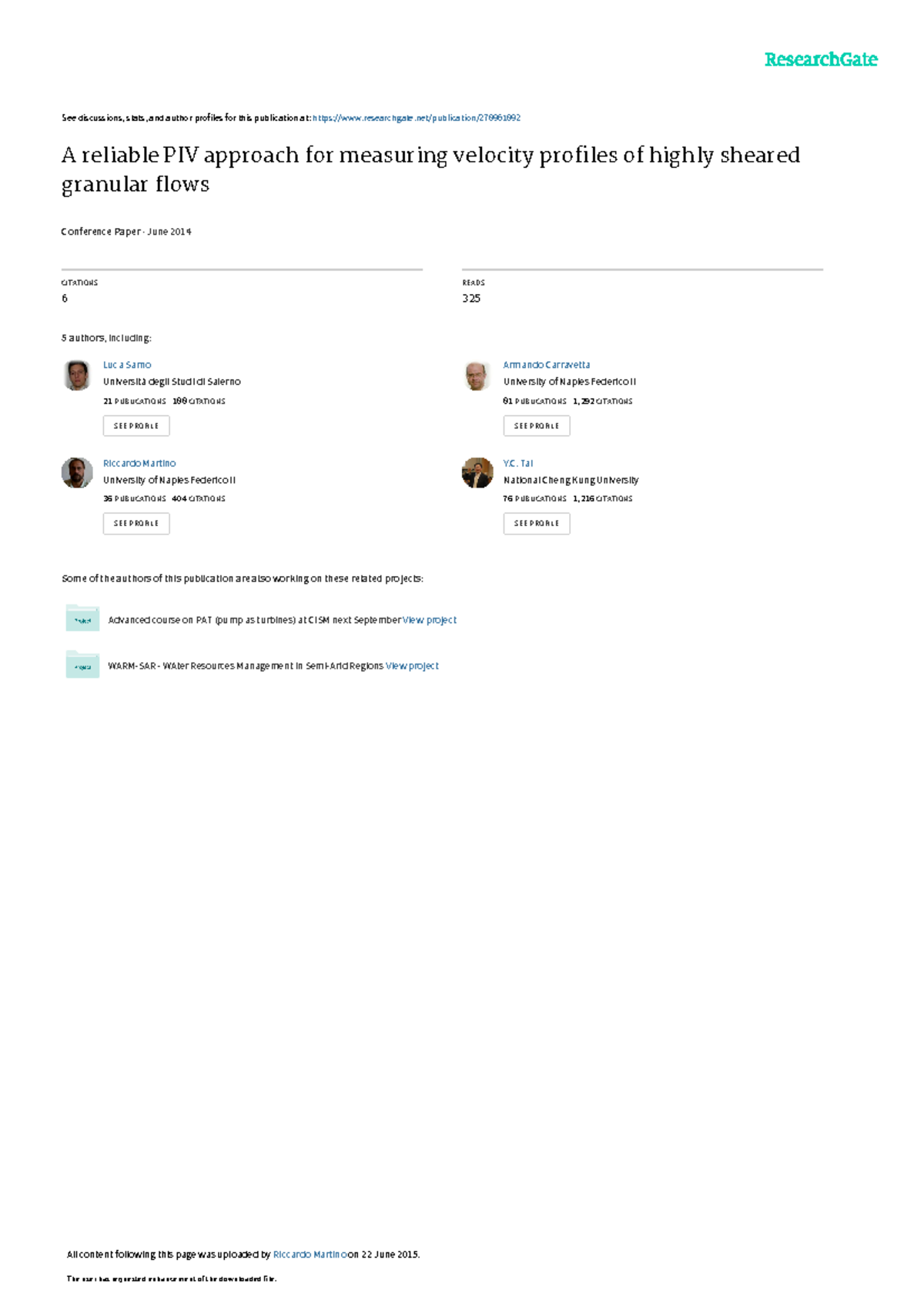 A reliable PIV approach for measuring velocity profiles of highly ...