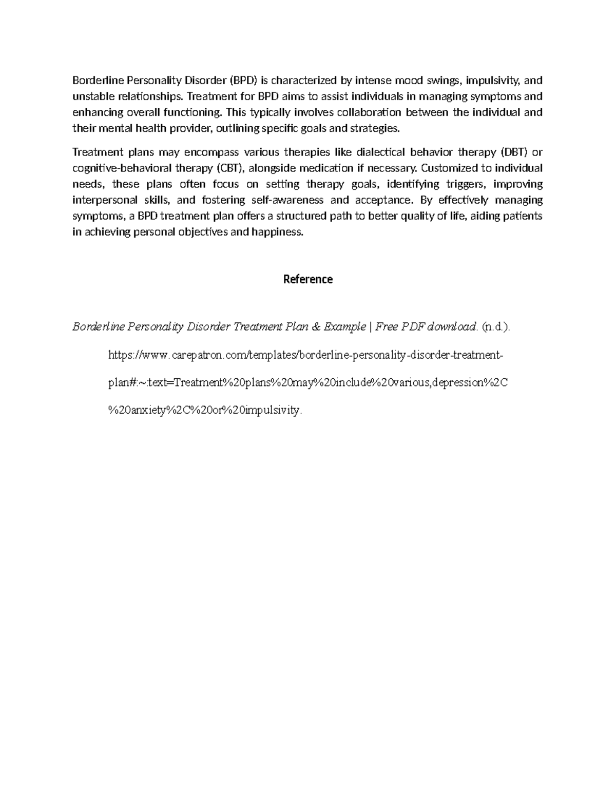 Treatment-plan-for-BPD - Borderline Personality Disorder (BPD) is ...