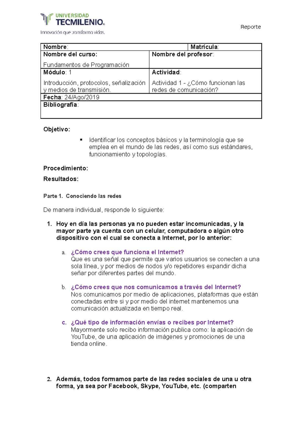 Actividad 1 (terminada a un 65%) - Fundamentos de Programacion - Nombre ...