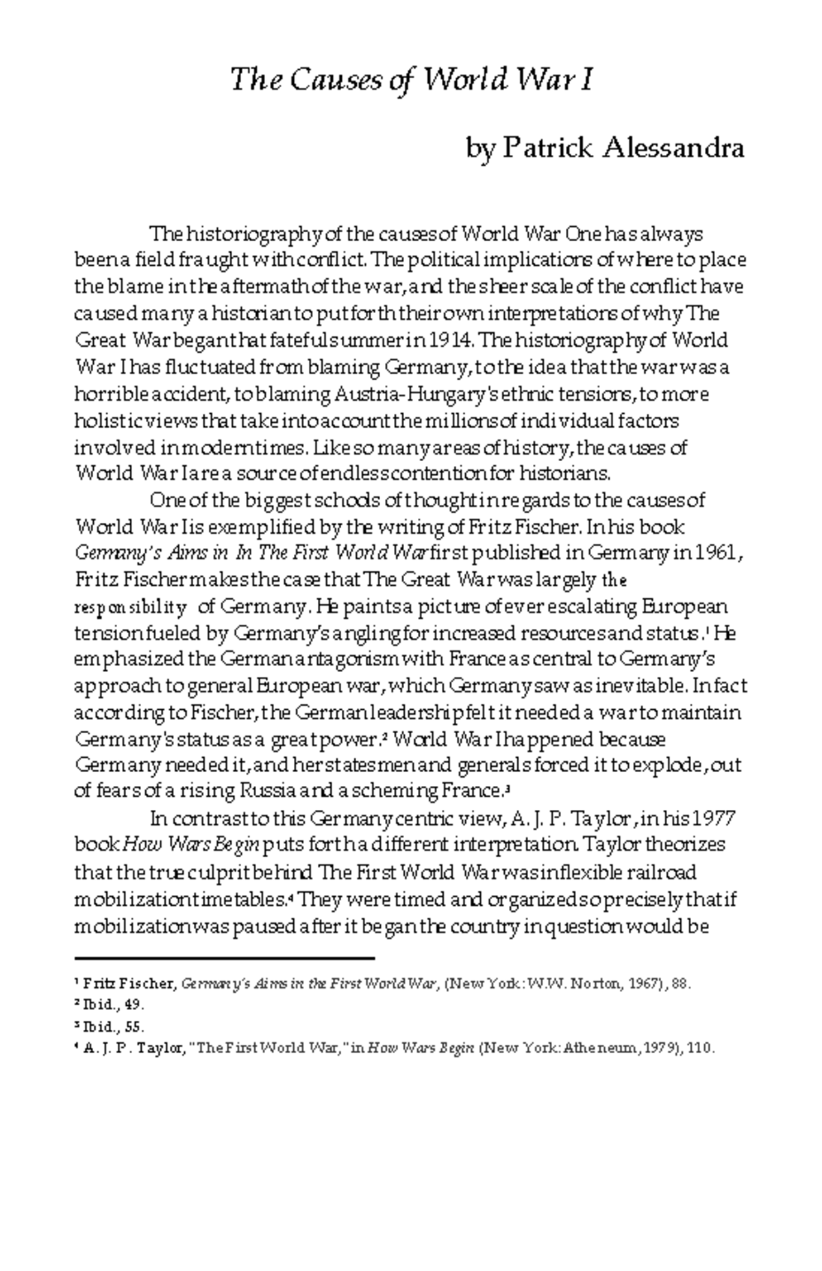 The Causes of World War I Ibid - The Causes of World War I by Patrick ...