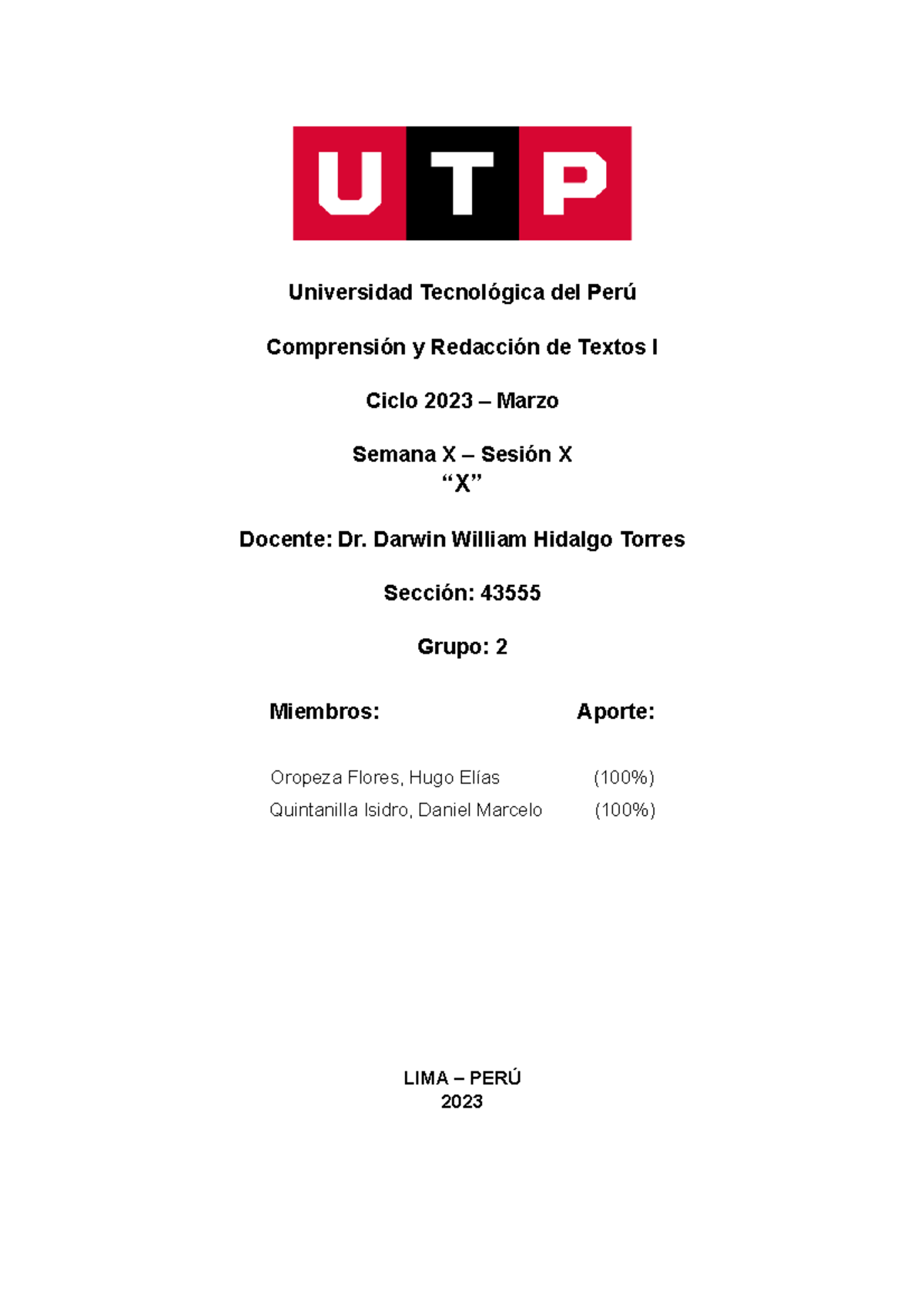 CRT S14 s 1 - .asassa - Universidad Tecnológica del Perú Comprensión y ...