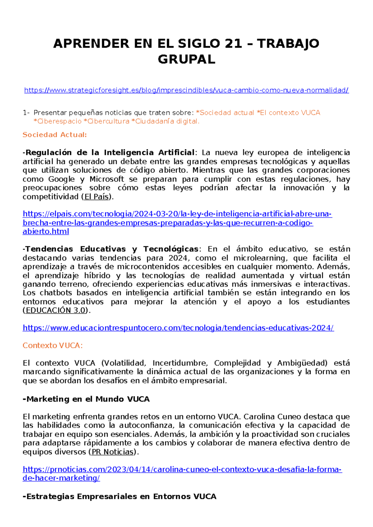 Aprender EN EL Siglo 21 - APRENDER EN EL SIGLO 21 – TRABAJO GRUPAL ...