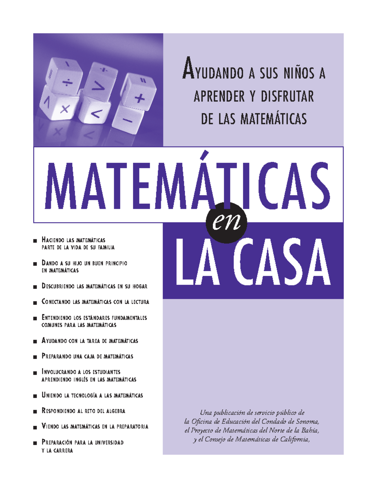 Math at home spanish - esta cool - Una publicación de servicio público ...