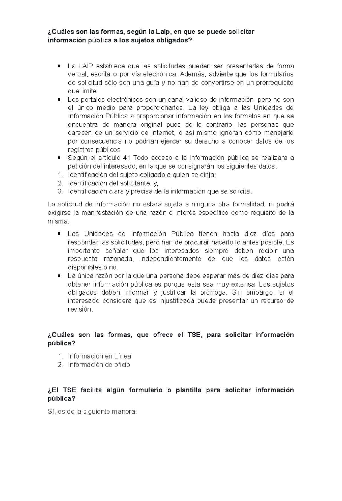 Medios y formas de solicitar información pública Yanette Yat Coronado ...