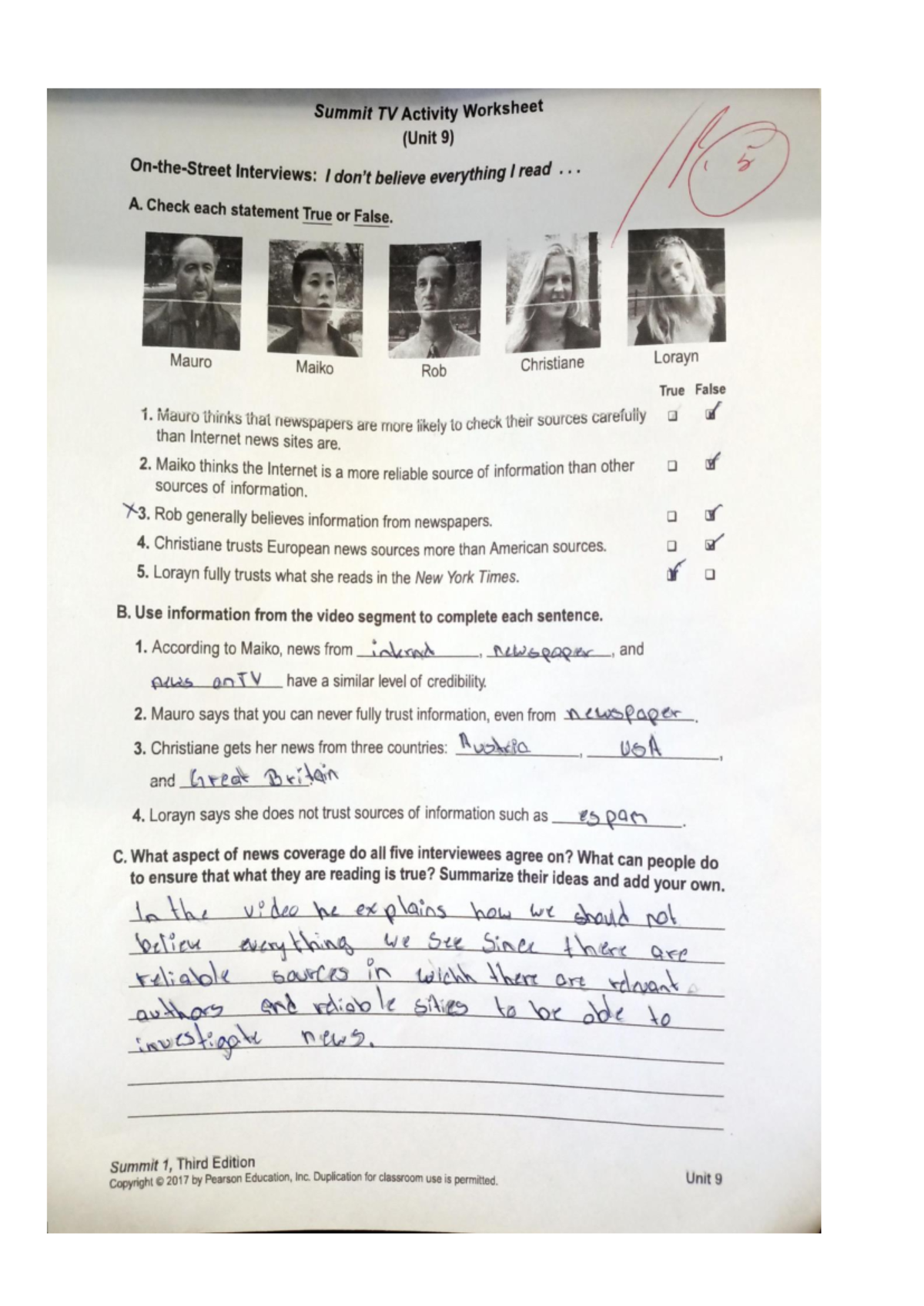 Ingles - Summit TV Unit 8 y 9 - Idioma VIII (Inglés II) - Studocu