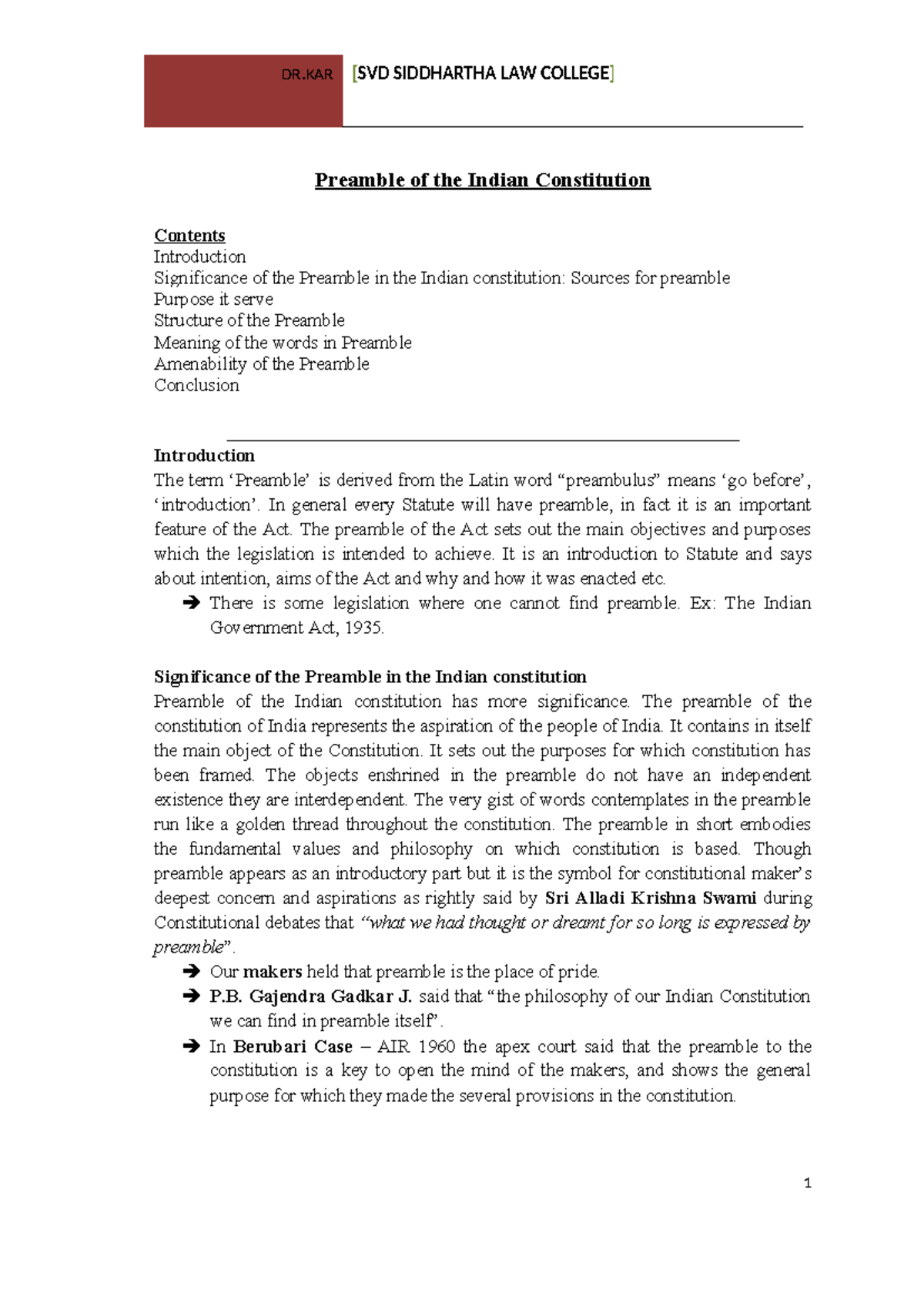 4 Preamble of the Indian Constitution - Preamble of the Indian ...