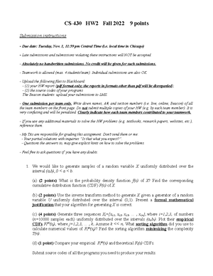 CS430HW5 - homework question - 1 CS 430 – FALL 2020 INTRODUCTION TO ALGORITHMS HOMEWORK DUE ...