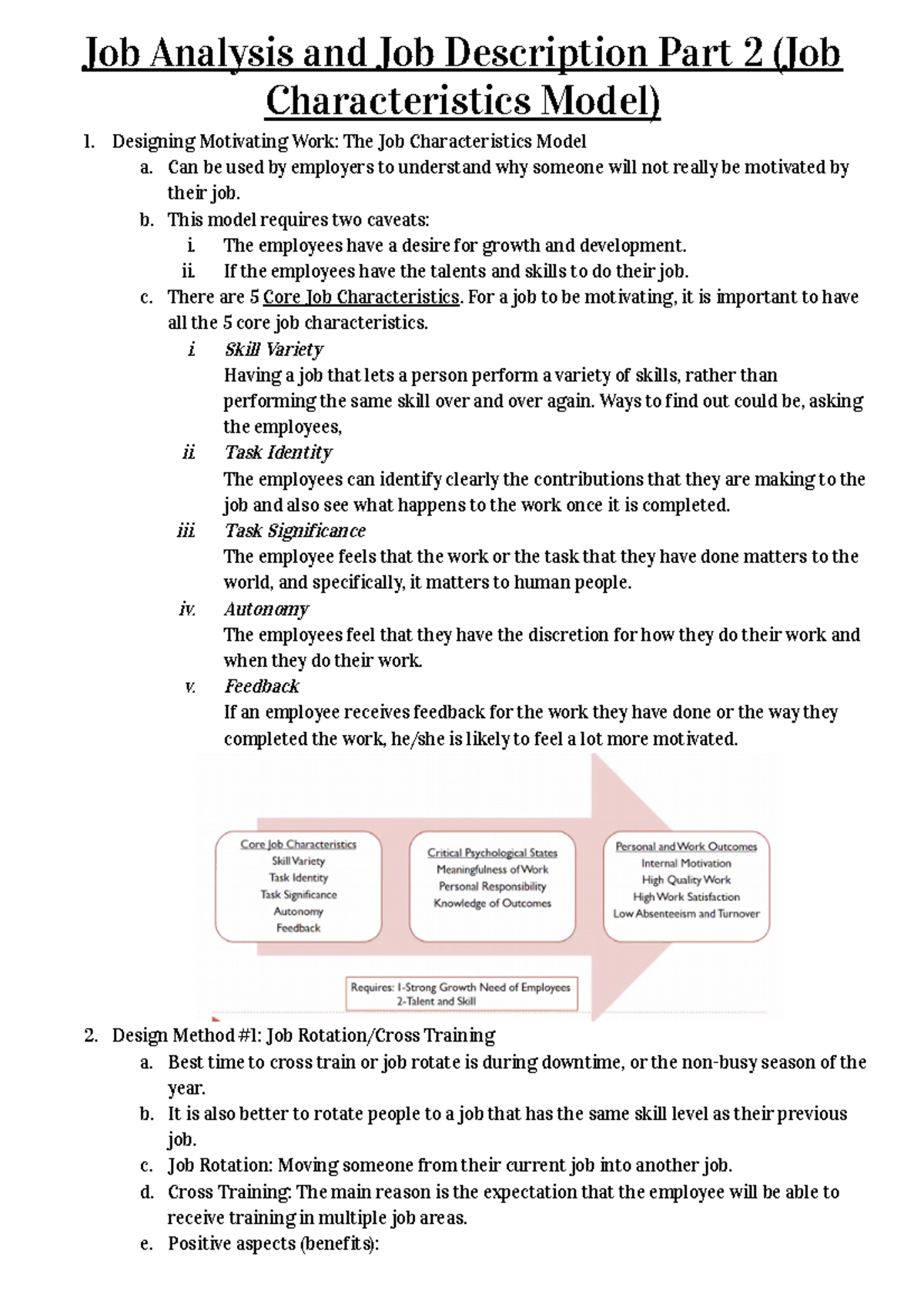 Job Analysis and Job Description Part 2 (Job Characteristics Model ...