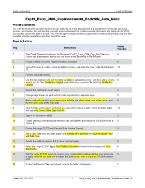 Exp19 Excel Ch09 Cap Assessment Tips Instructions - Grader - Instructions Excel 2019 Project ...