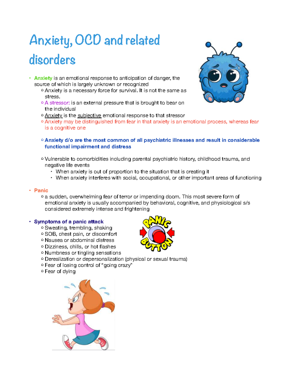 Mental health module 8 - Anxiety, OCD and related disorders " Anxiety ...