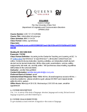 LCD 101 Handout 2 fall 2023 - Handout 2: Introduction I. The Origin of ...