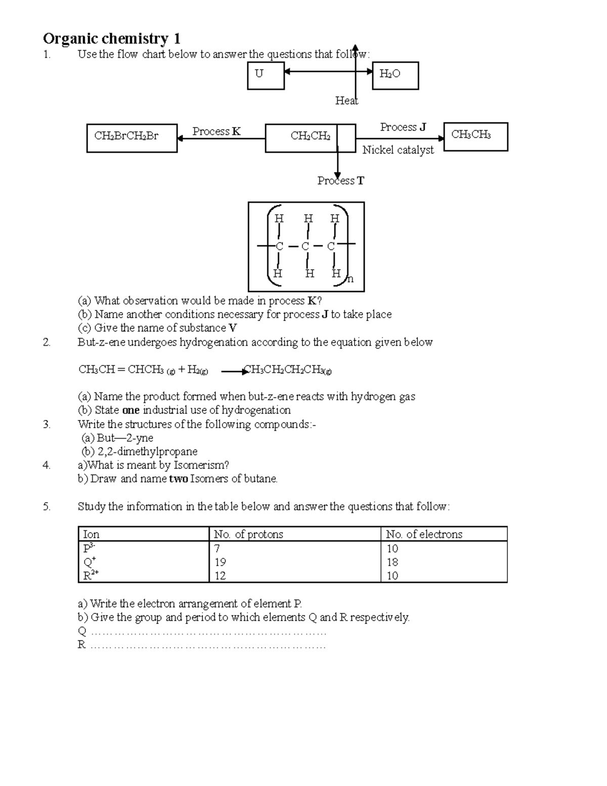 Organic chemistry 1 Q 1616007493 - Organic chemistry 1 Use the flow ...