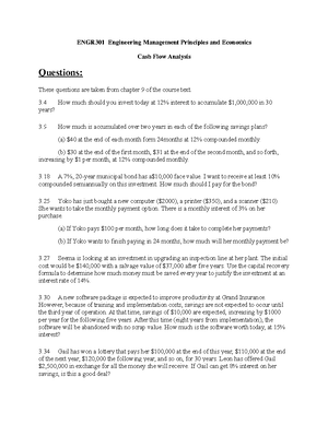 261611929 Engineering Economics Formula Sheet - Cost Indexes: Index ...