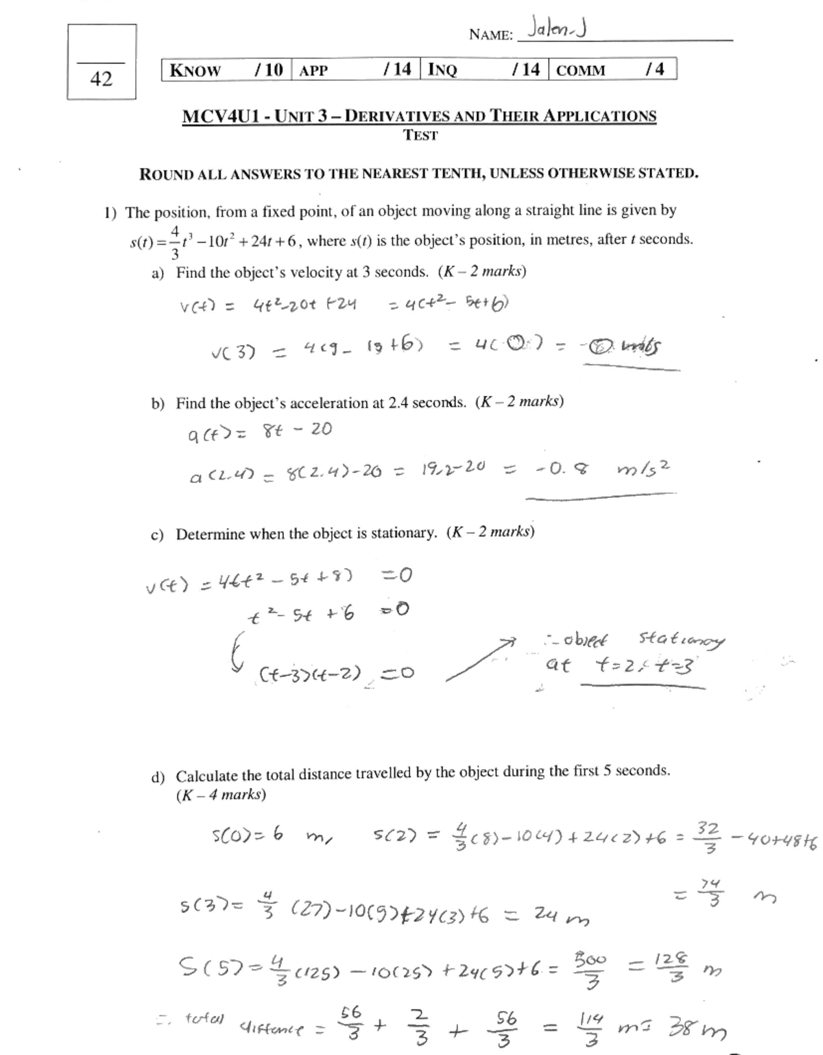 Unit 3 Test FInished - Linear alg notes - Math 1104 - Studocu