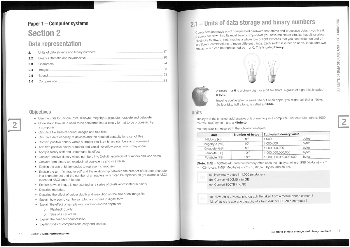 Section 2 - Data representation - Studocu