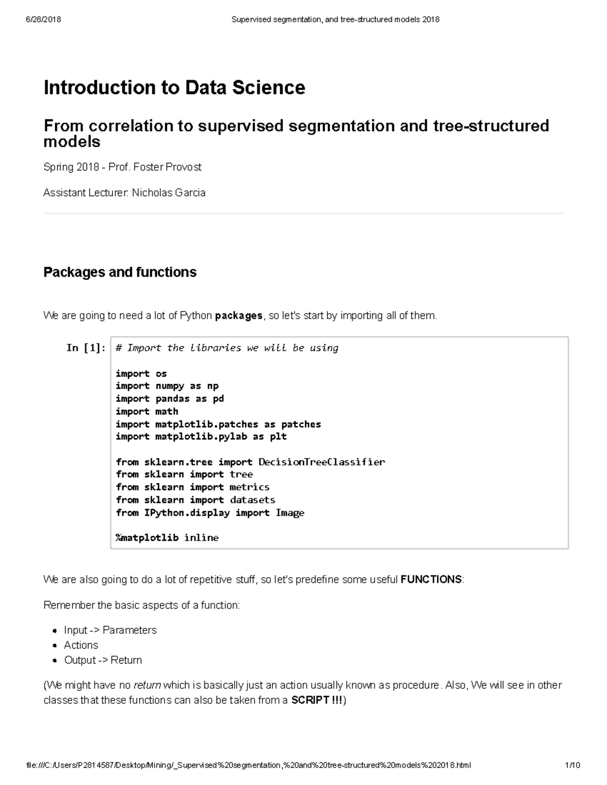 Supervised Segmentation And Tree Structured Models 2018 Introduction