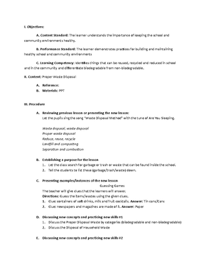 EPP Lesson 1 - Components of EPP in the K-12 Curriculum - Importance of ...