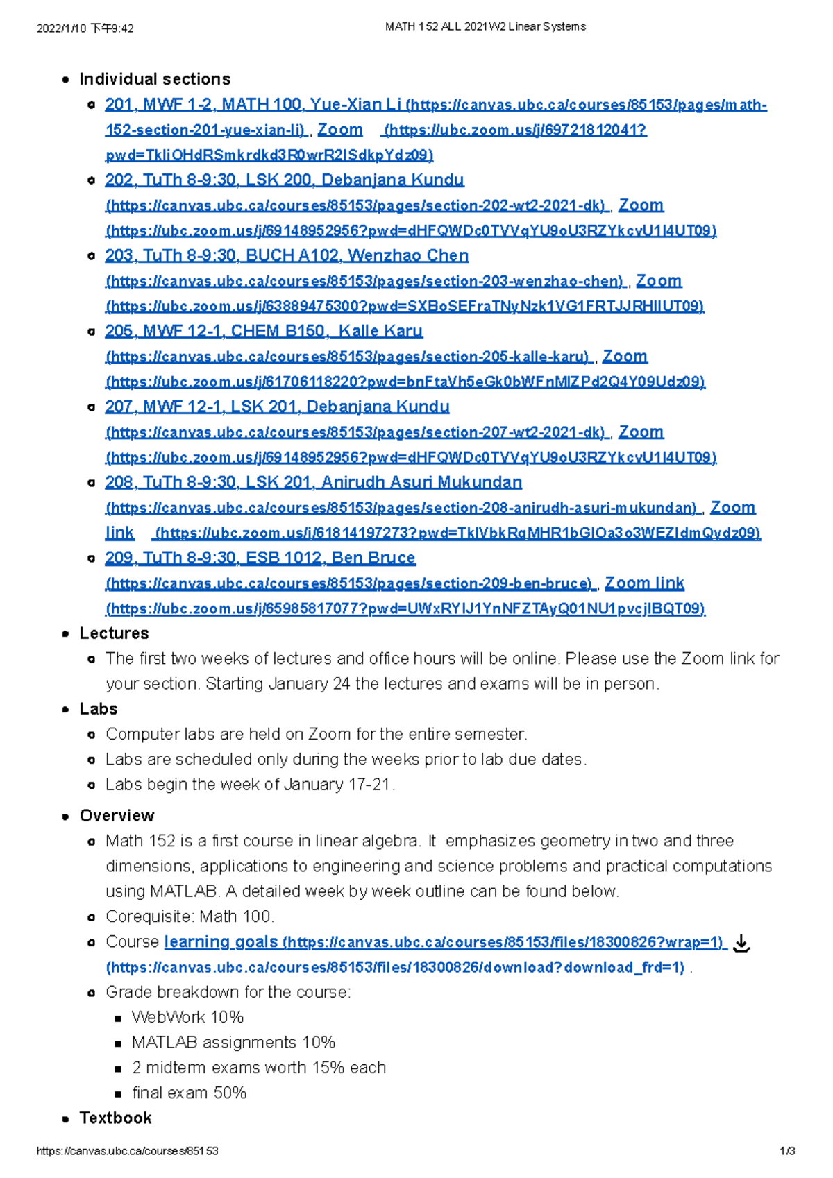 MATH 152 ALL syllabus - 2022/1/10 下午9:42 MATH 152 ALL 2021W2 Linear ...