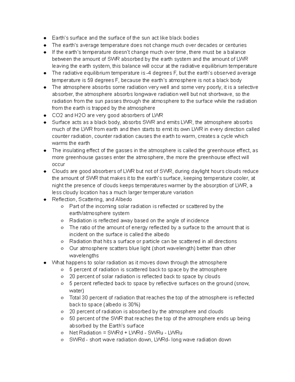 Meteorology study notes (48) - Earth’s surface and the surface of the ...