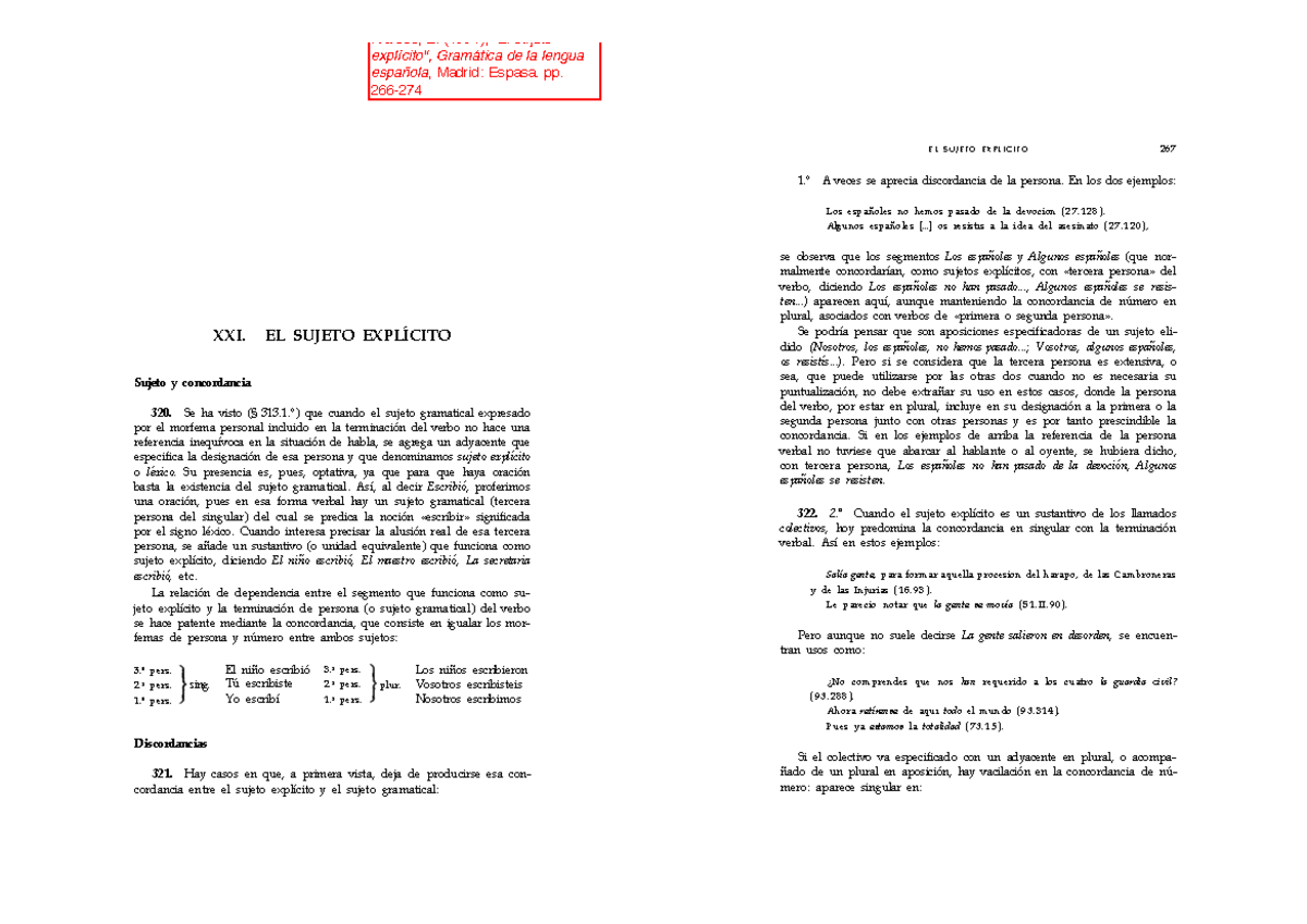 Tema 3.2. El sujeto (Alarcos) - XXI. EL SUJETO EXPLÍCITO Sujeto y ...