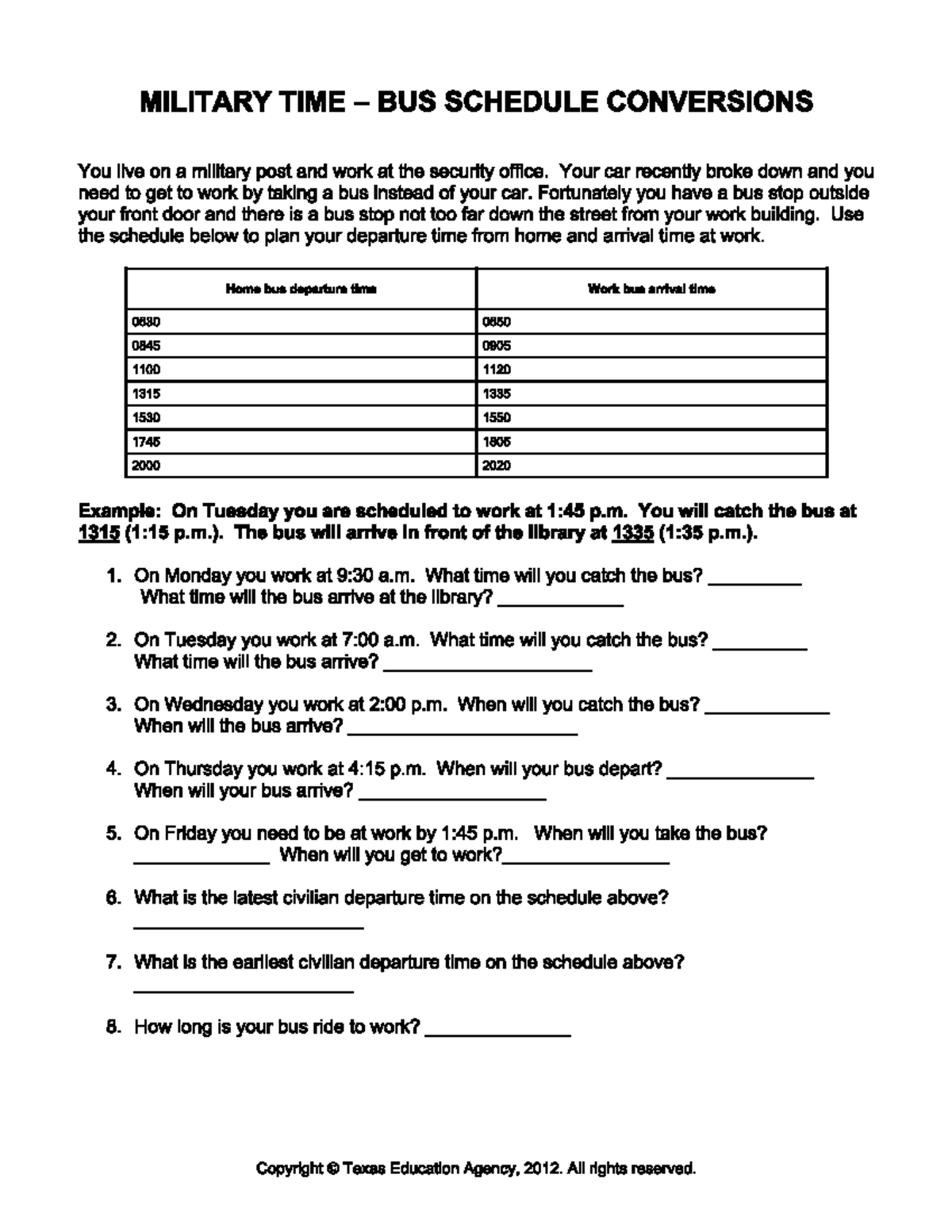 Military Time Assignment - NURS-UL 3632 - Studocu