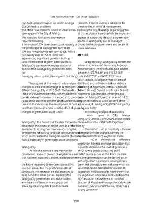 Availability of Green Open Space (RTH) in the City of Salatiga-1 ...