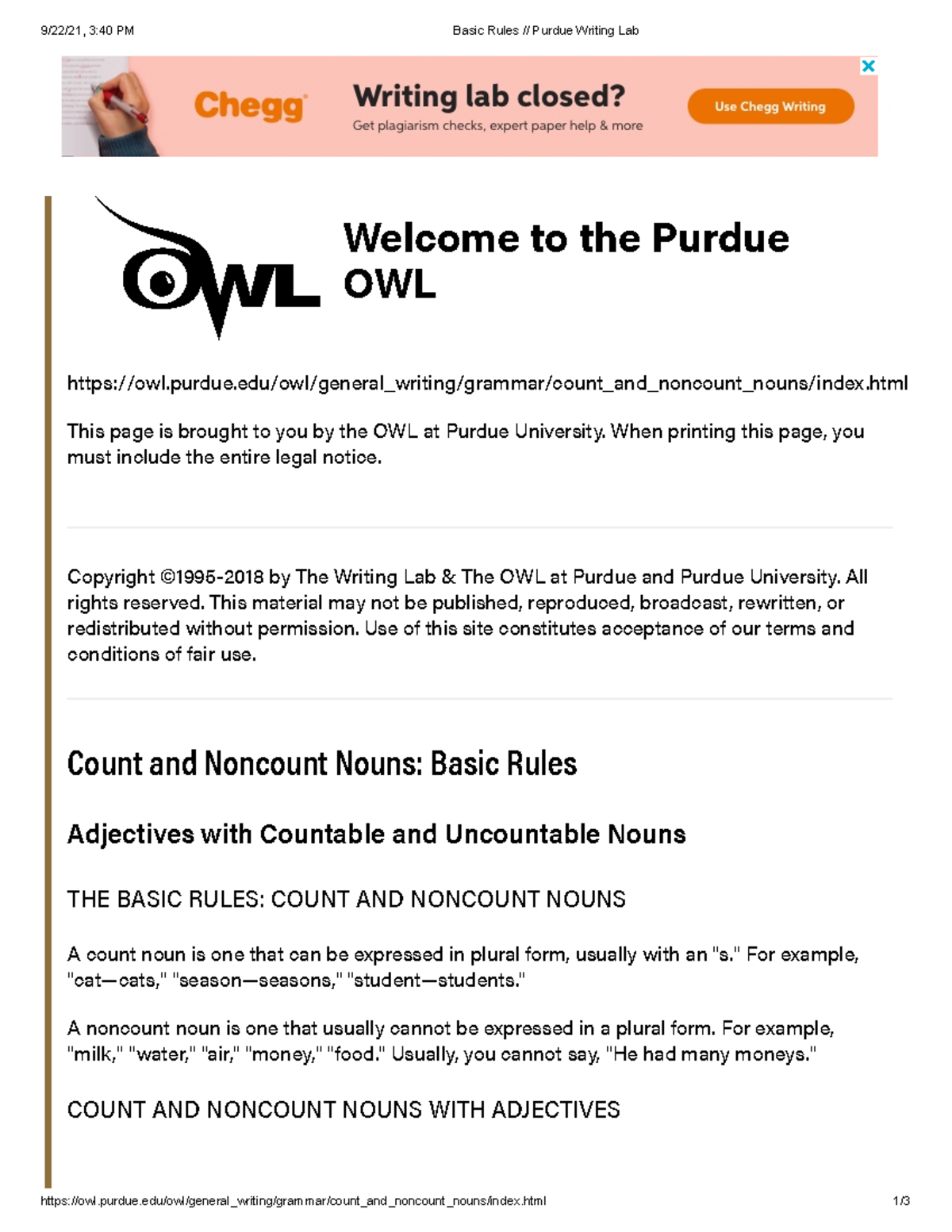 Basic Rules Purdue Writing Lab - English Composition 1 - UMak - Studocu