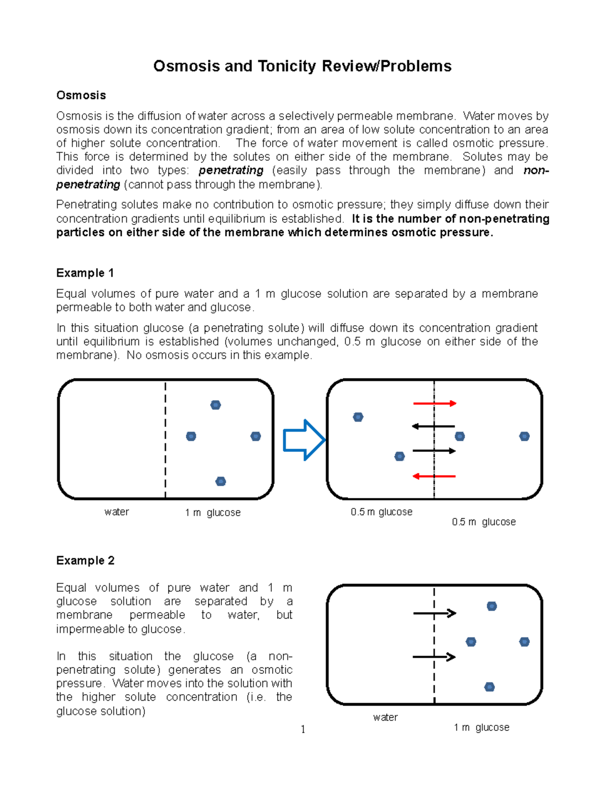 Lab 02 Osmosis and Tonicity - Osmosis and Tonicity Review/Problems ...