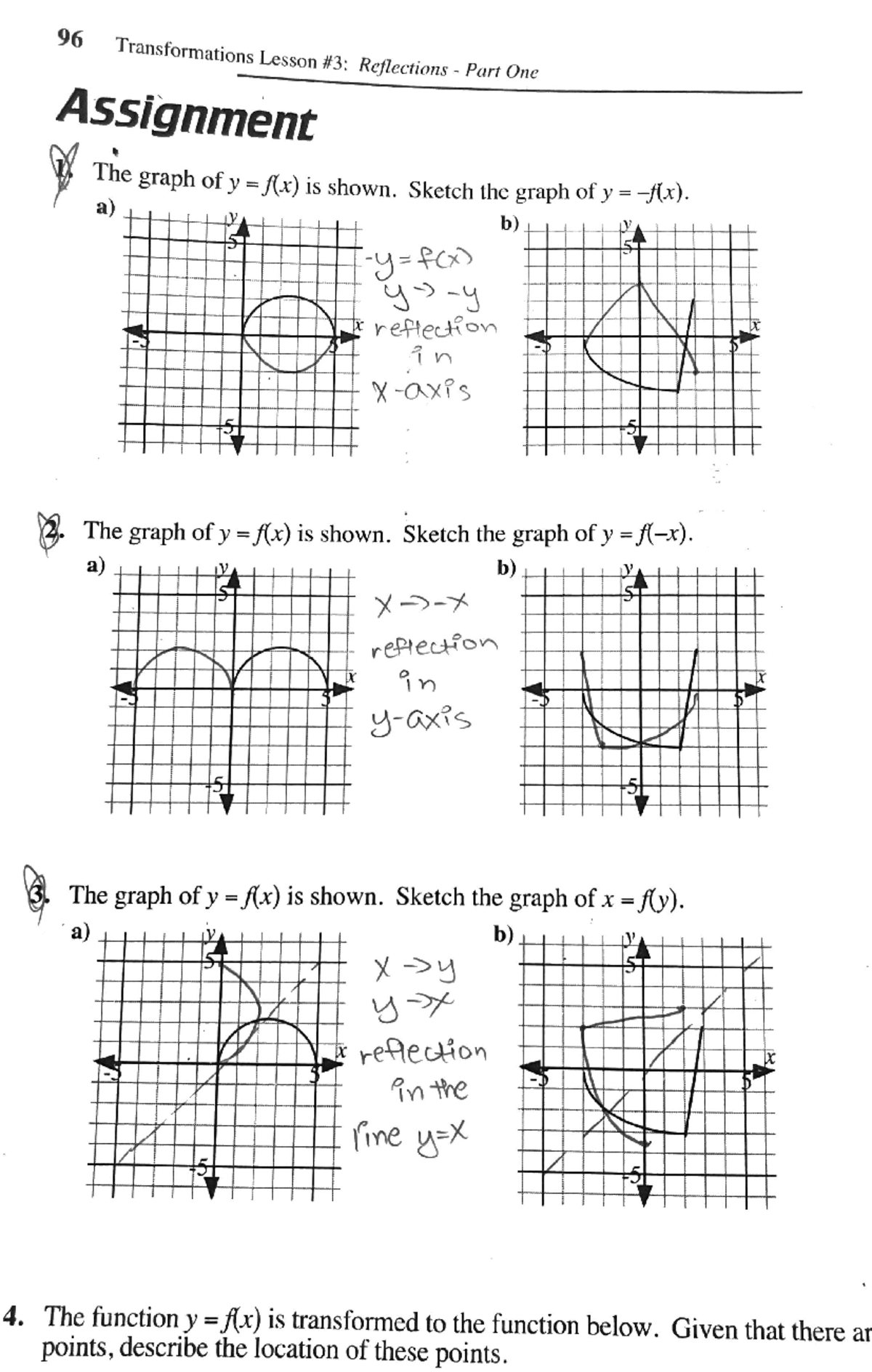 2 - unit 2 assignment 3 - 96 Transformations Lesson Reflections Part ...