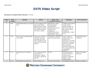 D375 Task 2 Video Script Template - VPM1: Task 2 D375 Video Script P A ...