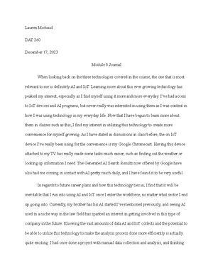 Michaud Module 2 Lab - DAD 220 Professor Furman Lauren Michaud 14 May ...