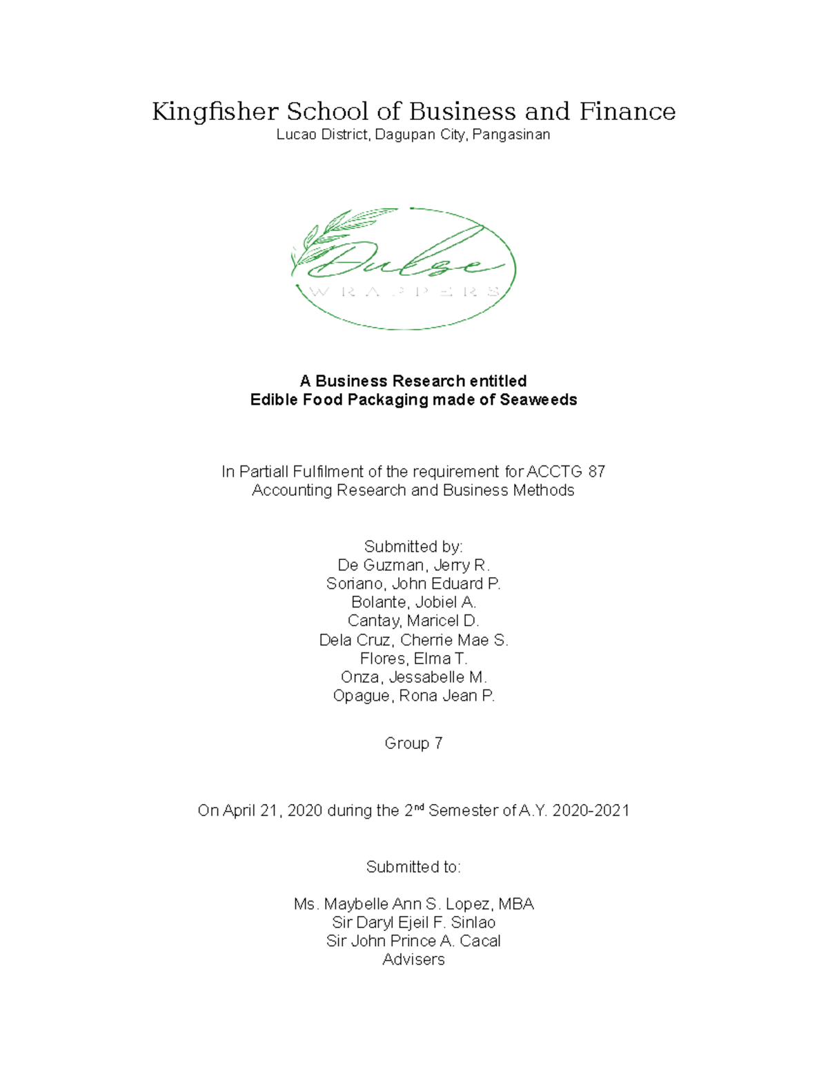 Business-Research - Business Research for college students - Kingfisher ...