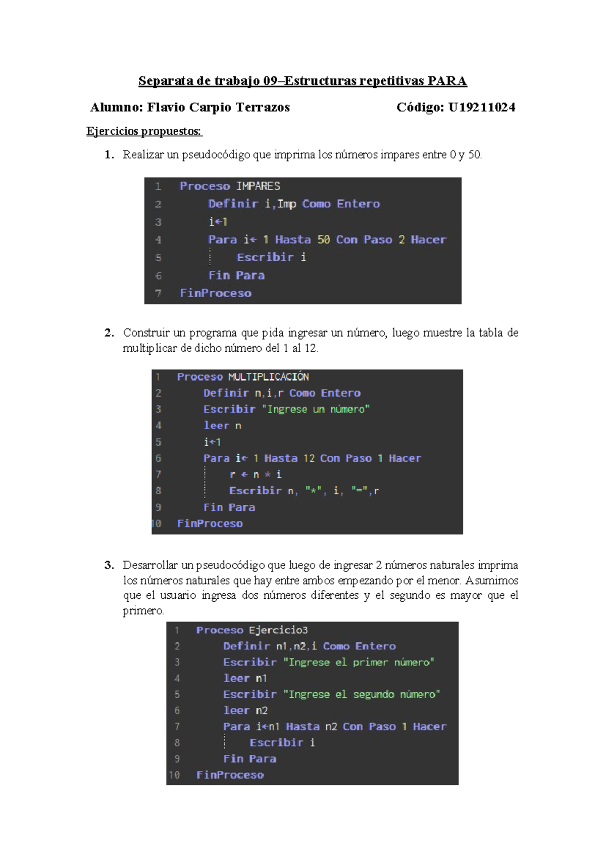 Principios de algoritmos-s12 - Separata de trabajo 09–Estructuras repetitivas PARA Alumno ...
