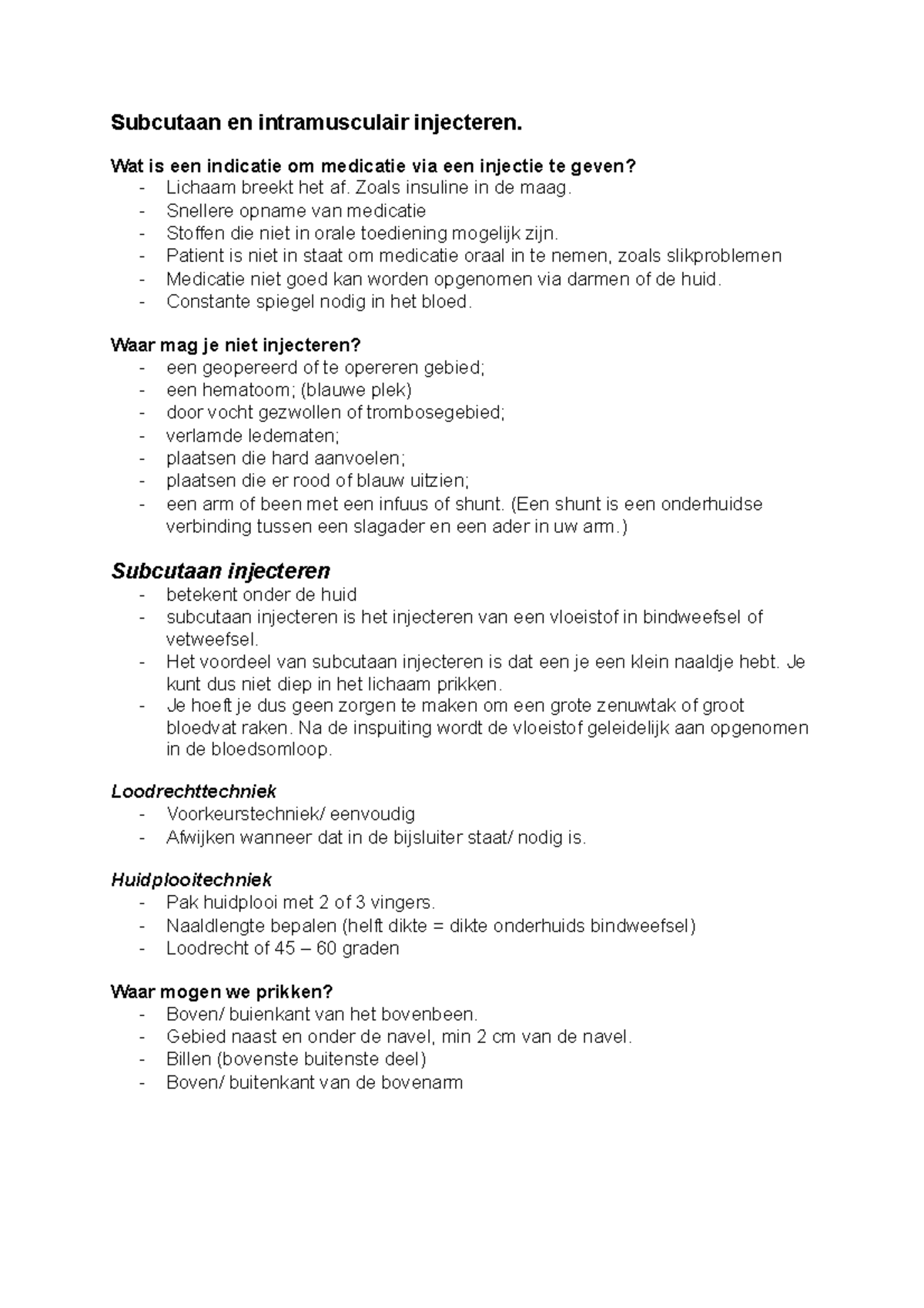 Les 1 subcutaan en intramusculair - Subcutaan en intramusculair ...