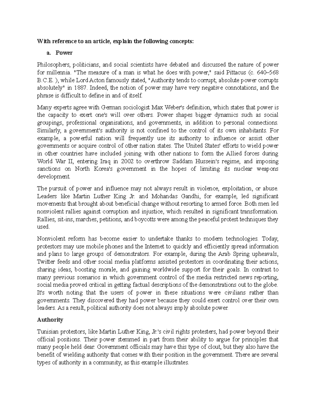 PGP concepts of power and authority - With reference to an article ...