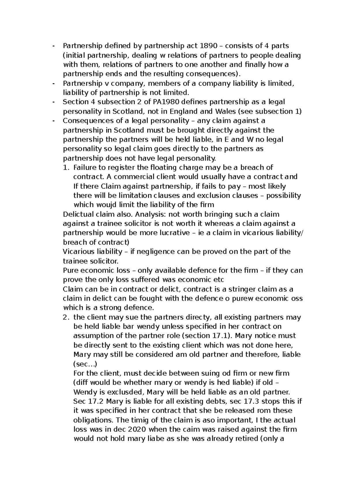 Commercial Tutorial 1 - Partnership defined by partnership act 1890 ...