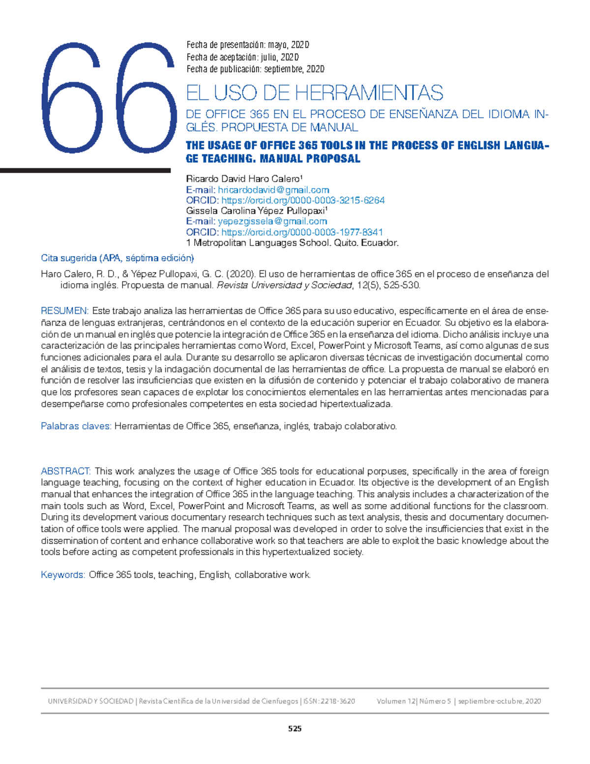 Paquetes Office - NOTAS DE APUNTES - UNIVERSIDAD Y SOCIEDAD | Revista ...