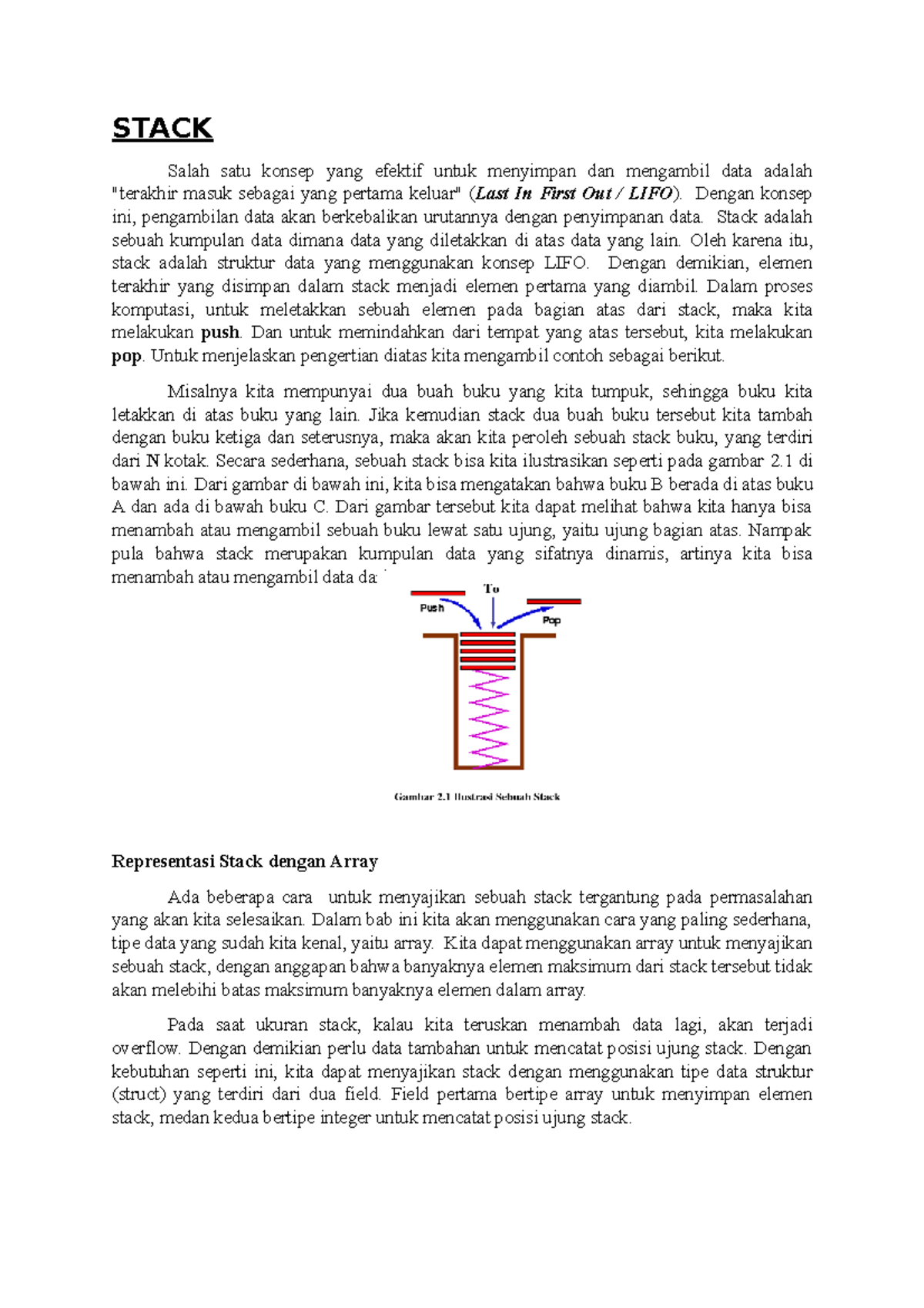 Struktur Data - Stack in c++ - STACK Salah satu konsep yang efektif ...