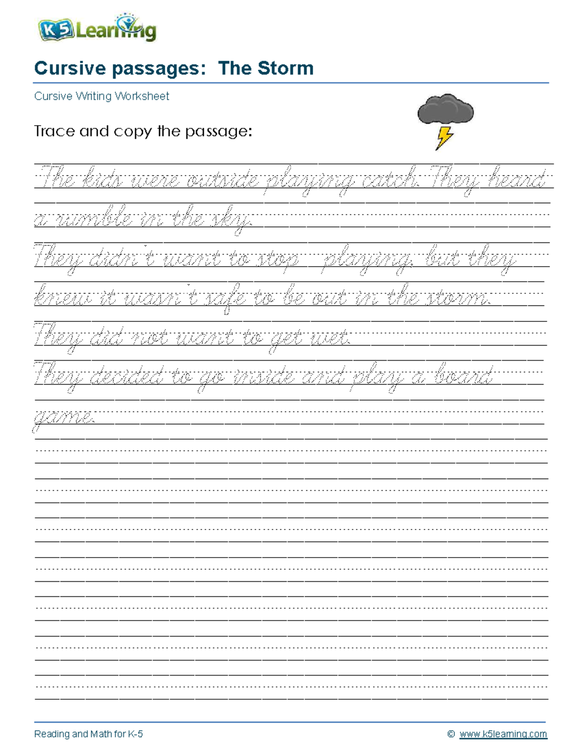 Handwriting practice passages 2 printable - Industrial Education ...