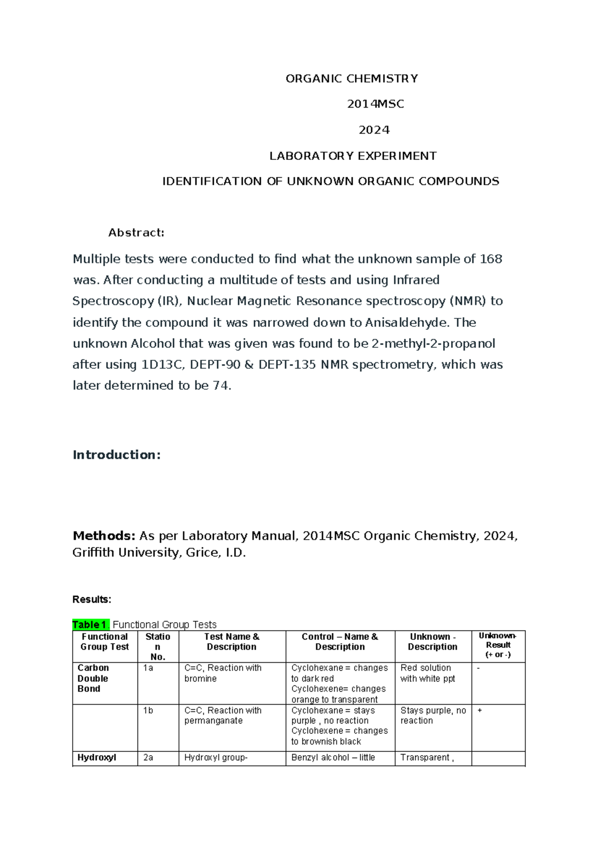 7 organic chem lab pharamcy - ORGANIC CHEMISTRY 2014MSC 2024 LABORATORY ...