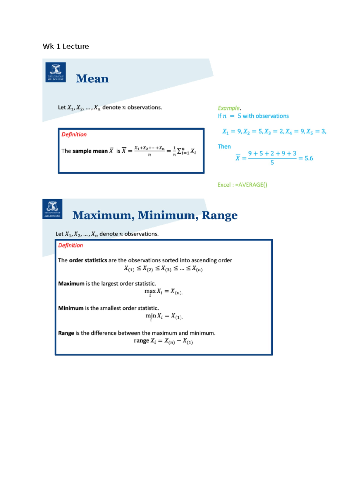 Wk 1 QM notes 3456789098765 - 10005 - Wk 1 Lecture (Dispersion of the ...