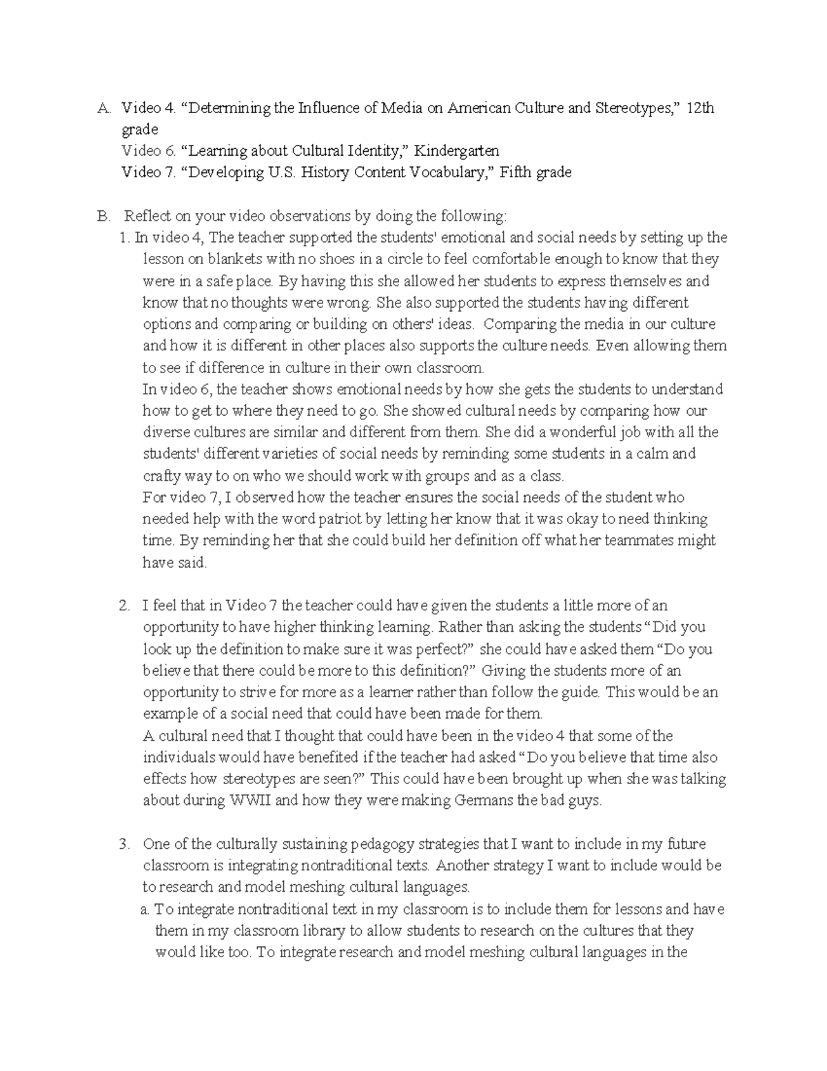 DFM3 TASK 1 - A. Video 4. “Determining the Influence of Media on ...