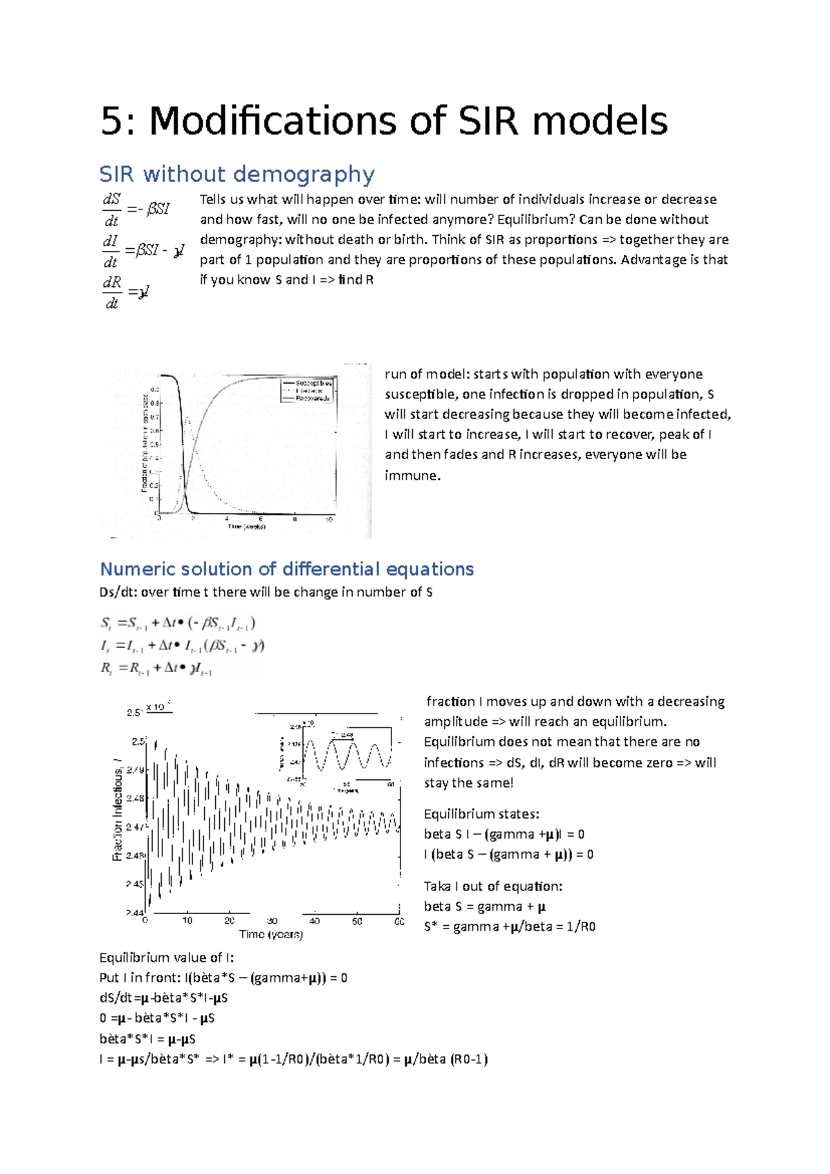 5 Modifications of SIR models (Hersteld) - 5: Modifications of SIR ...