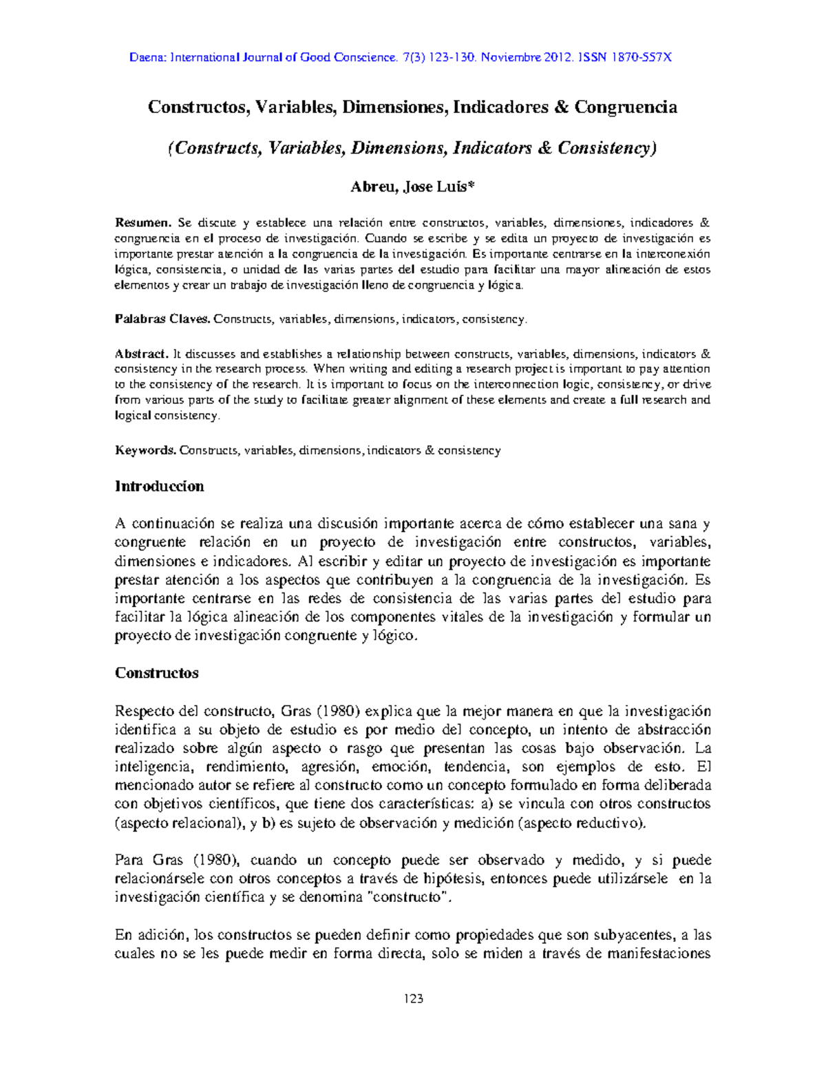 Semana 9 Constructos, Variables, Dimensiones, Indicadores & Congruencia - Constructos, Variables ...