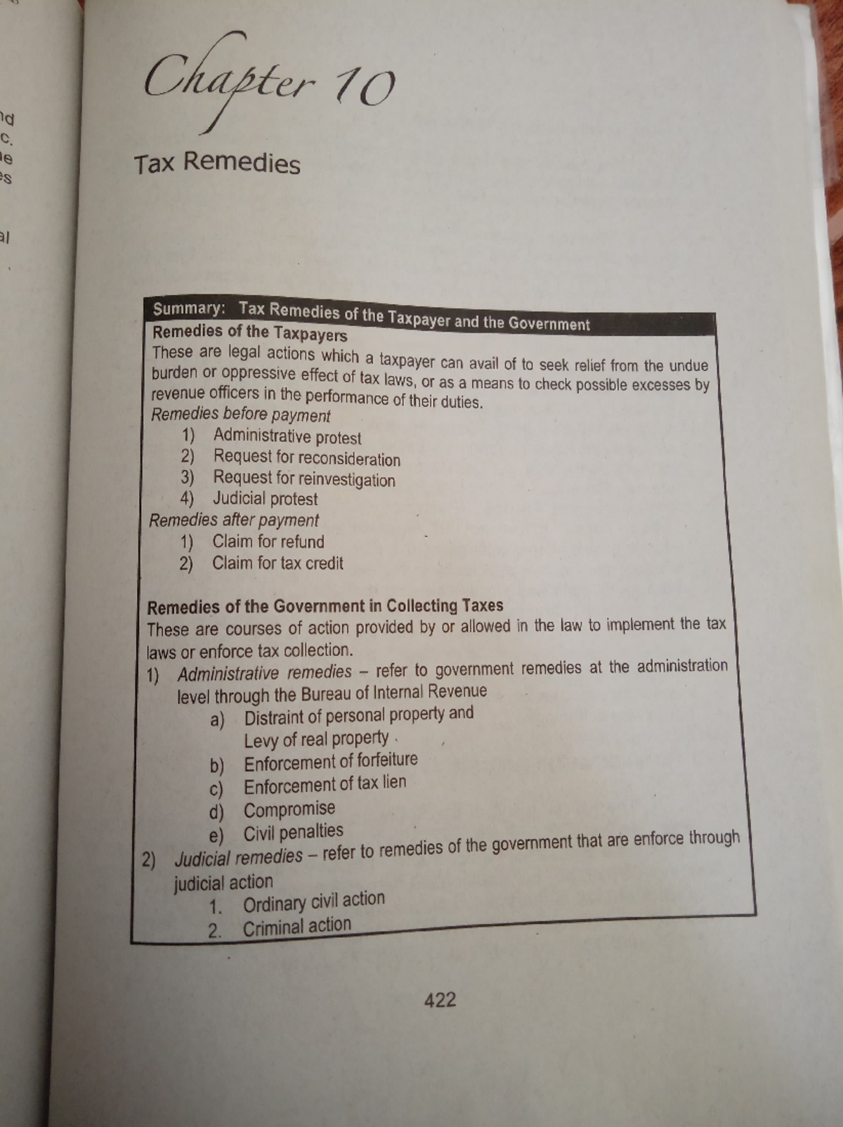 Copy of Chapter 10 - Business and transfer tax - Advanced Financial ...