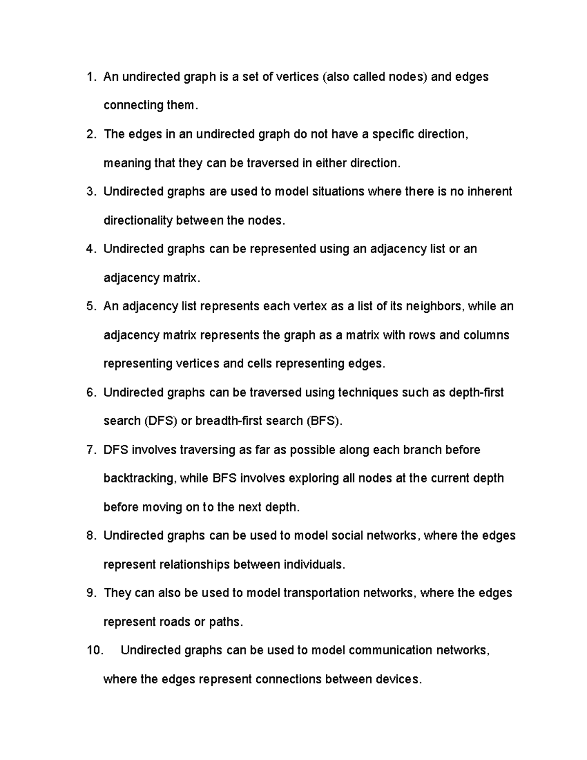 Undirected Graphs - An undirected graph is a set of vertices (also ...